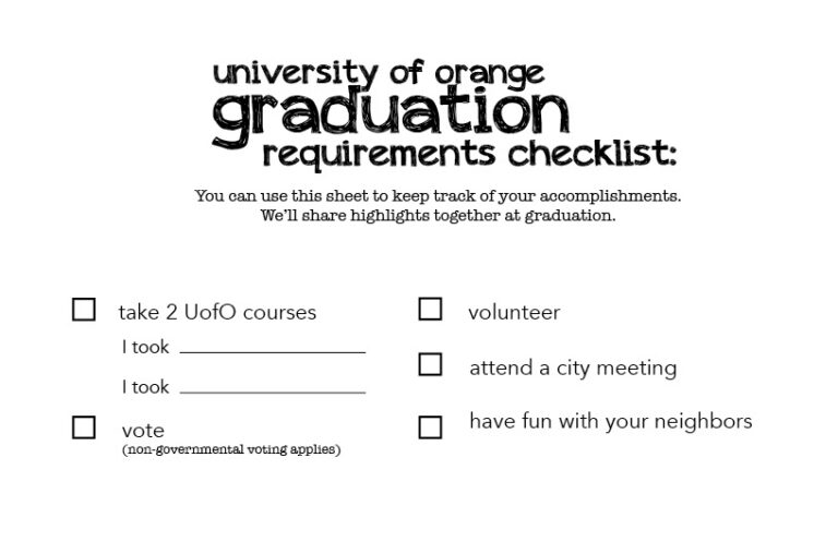 UofO Graduation & Potluck | University of Orange